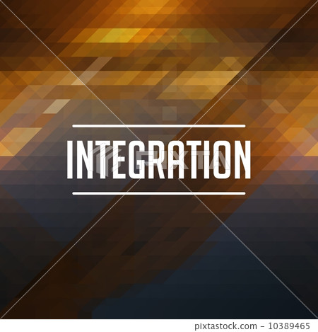 Integration Concept on Retro Triangle Background.-插圖素材 [10389465] - PIXTA圖庫