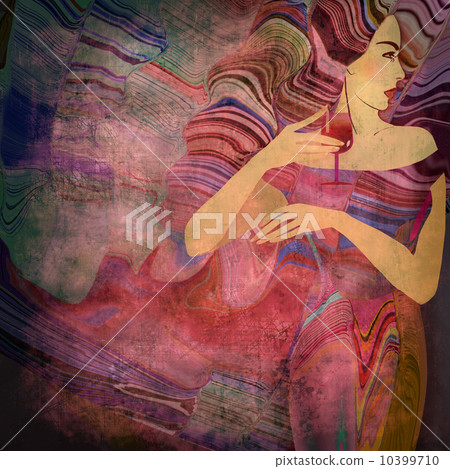 abstract background woman - Stock Illustration [10399710] - PIXTA