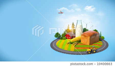Agrarian background - Stock Illustration [10400663] - PIXTA