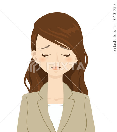 OL sad screaming face sad clerk staff - Stock Illustration [10401730 ...