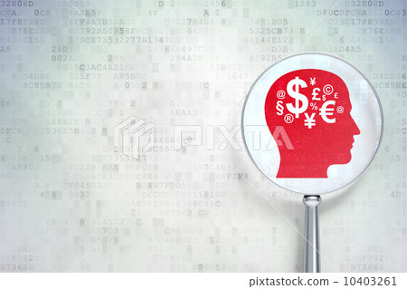 Education concept: Finance Symbol with optical... - Stock Illustration ...