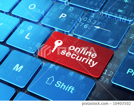Safety concept: Key and Online Security on... - Stock Illustration ...
