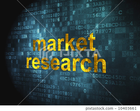 Advertising concept: Market Research on digital... - Stock Illustration ...