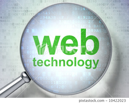 SEO web development concept: optical glass with... - Stock Illustration ...