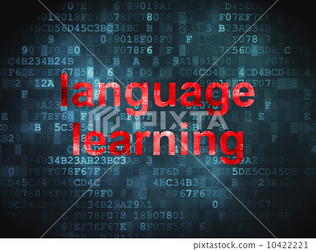 Education concept: Language Learning on digital... - Stock Illustration ...