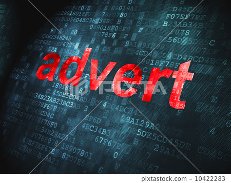 Advertising concept: Advert on digital background - Stock Illustration ...