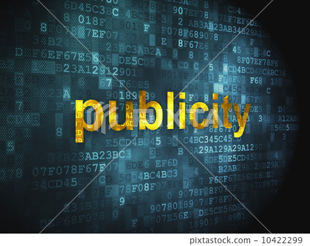 Marketing concept: Publicity on digital background - Stock Illustration ...