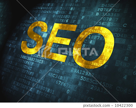 Web design SEO concept: SEO on digital background - Stock Illustration ...