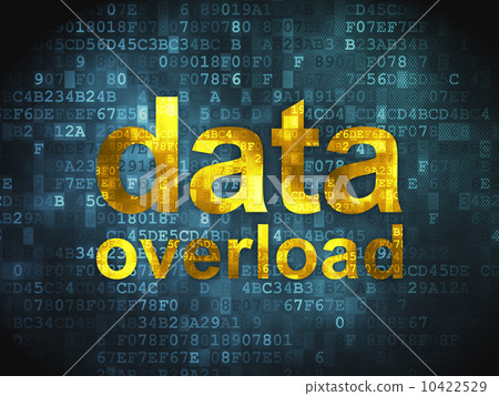 Information concept: Data Overload on digital... - Stock Illustration ...
