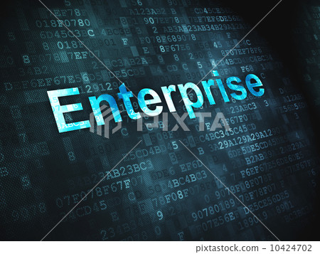 Business concept: Enterprise on digital background - Stock Illustration ...
