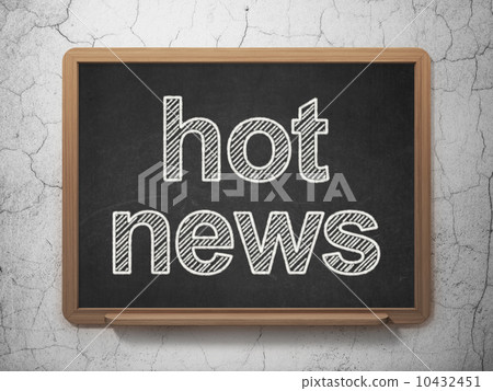News concept: Hot News on chalkboard background - Stock Illustration ...
