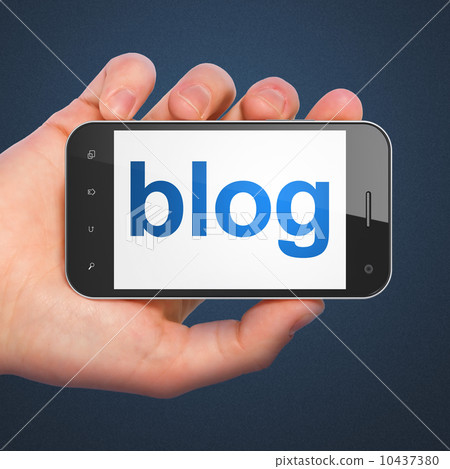 SEO web design concept: Blog on smartphone - Stock Illustration ...