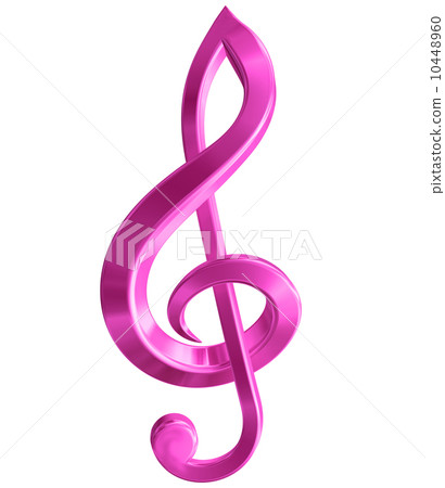 Pink Treble Clef - Stock Illustration [10448960] - PIXTA