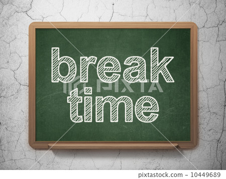 Timeline concept: Break Time on chalkboard... - Stock Illustration ...