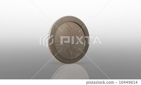 digital silver coin 45 degree - Stock Illustration [10449814] - PIXTA