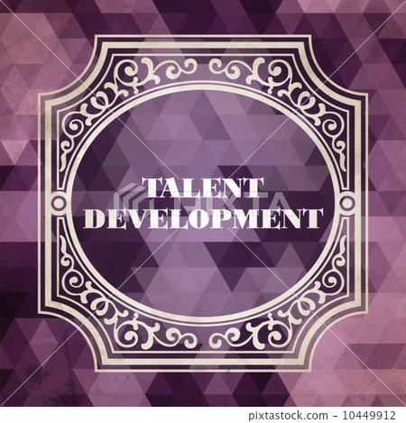 Talent Development Concept. Purple Vintage design. - Stock Illustration ...