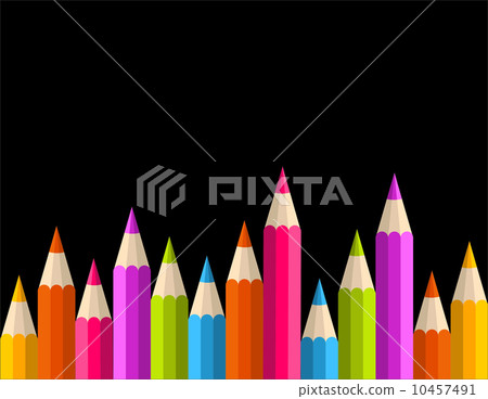 Back to school rainbow pencil banner pattern - Stock Illustration ...