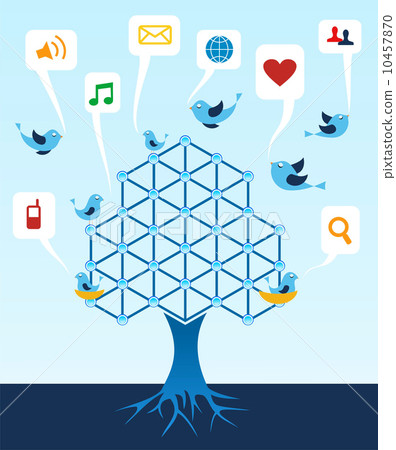 Social media network tree - Stock Illustration [10457870] - PIXTA