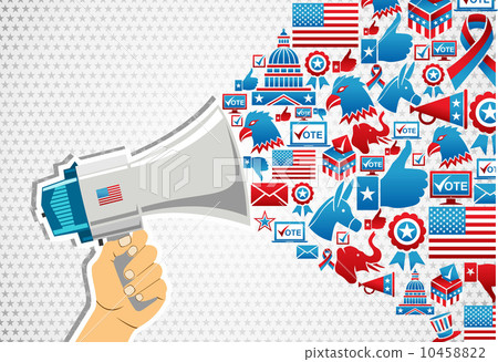 US elections: politics message promotion - Stock Illustration [10458822 ...