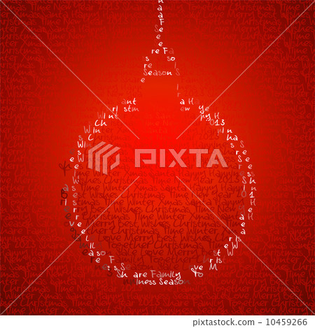 Christmas bauble shape with write words - Stock Illustration [10459266 ...