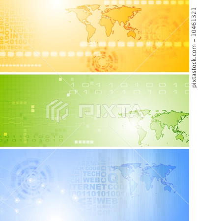 Set of vector tech banners - Stock Illustration [10461321] - PIXTA
