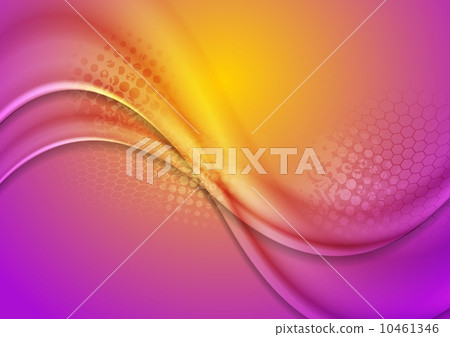 Abstract bright waves background - Stock Illustration [10461346] - PIXTA