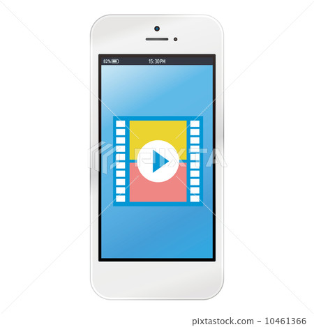 Smartphone movie video playback application - Stock Illustration ...