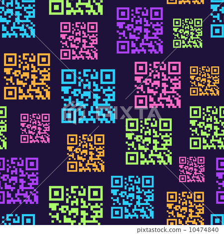 QR Barcode Seamless Pattern - Stock Illustration [10474840] - PIXTA