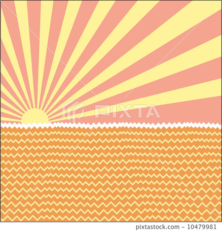 The view of rising sun - Stock Illustration [10479981] - PIXTA