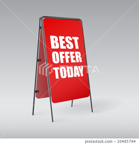 Pavement sign with the text Best offer today - Stock Illustration ...