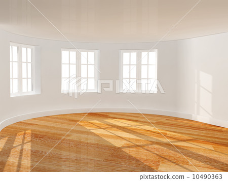 Empty room with bay window - Stock Illustration [10490363] - PIXTA