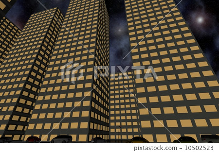 Evening building group - Stock Illustration [10502523] - PIXTA