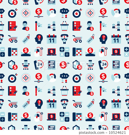 seamless retro flat business pattern background - Stock Illustration ...