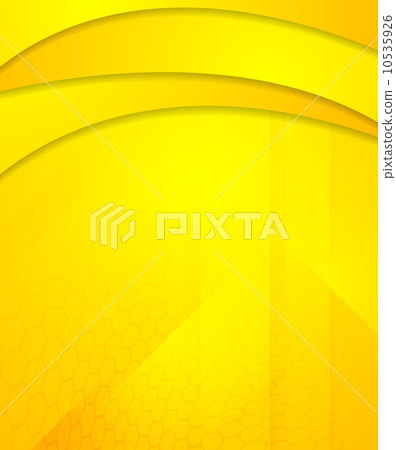 Yellow waves tech corporate design - Stock Illustration [10535926] - PIXTA