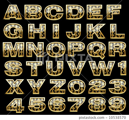 golden alphabet set - Stock Illustration [10538570] - PIXTA