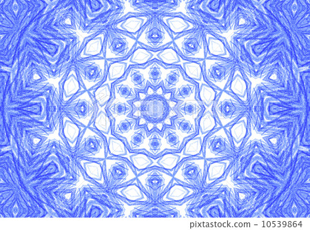 Abstract blue pencil drawn pattern - Stock Illustration [10539864] - PIXTA
