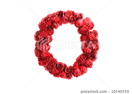 Red roses letter O, isolated on white background - Stock Illustration ...