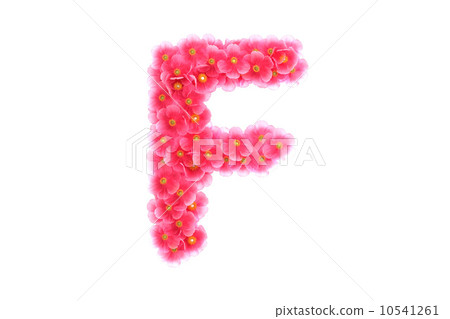 Pink violets letter F - Stock Illustration [10541261] - PIXTA