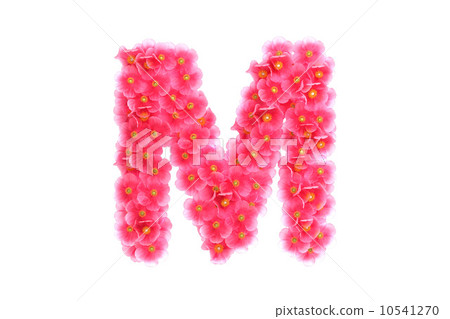 Pink violets letter M - Stock Illustration [10541270] - PIXTA