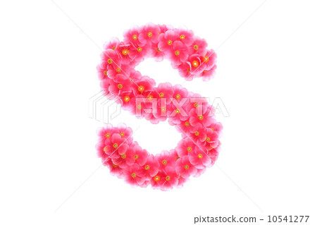 Pink violets letter S - Stock Illustration [10541277] - PIXTA
