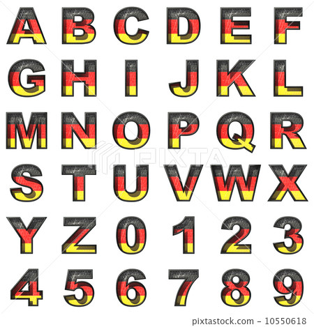 Germany alphabet on white background - Stock Illustration [10550618 ...