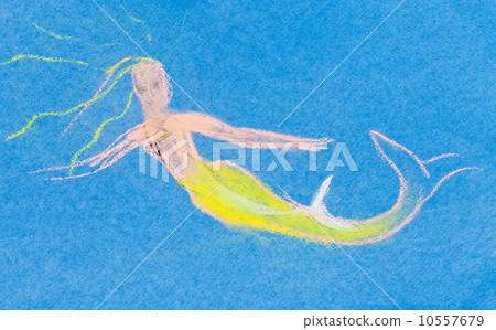 children drawing - water nymph - Stock Illustration [10557679] - PIXTA