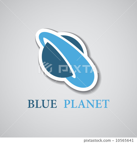abstract stylized blue planet icon - Stock Illustration [10565641] - PIXTA