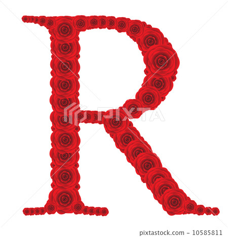 ABC from red roses, Beautiful vector illustration - Stock Illustration ...