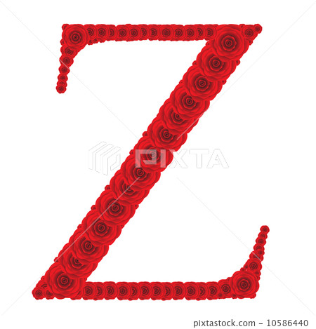 ABC from red roses, Beautiful vector illustration - Stock Illustration ...