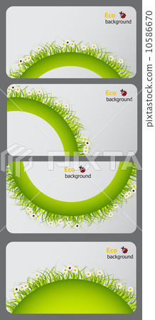 Set of nature gift cards vector illustration - Stock Illustration ...