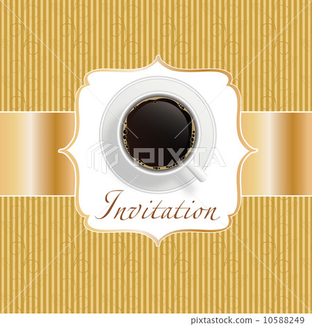 coffee invitation background - Stock Illustration [10588249] - PIXTA