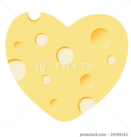 Cheese heart vector illustration-插圖素材 [10589161] - PIXTA圖庫