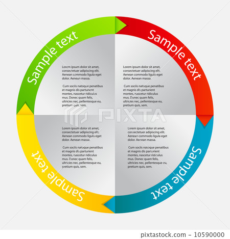 Concept of colorful circular banners with... - Stock Illustration ...