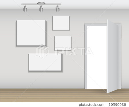 Frame on Wall for Your Text and Images, Vector... - Stock Illustration ...